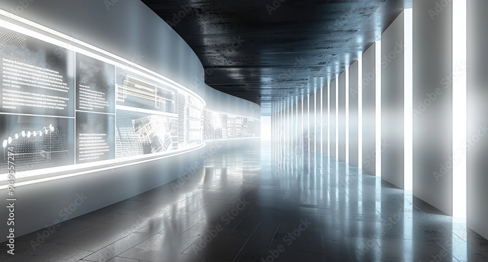 A graphic and textual display board that narrates the historical ...