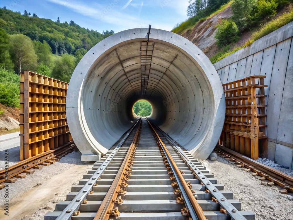 A precast concrete tunnel liner segment features a tongue and groove ...