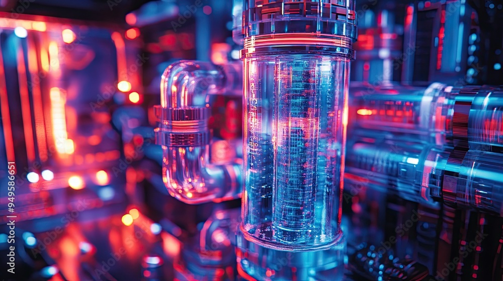 A digitally manipulated abstract image of a computer's hard drive, with ...