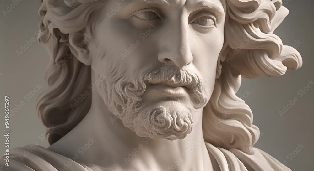 Stoicism concept sculpture of a stoic representing philosophy ancient ...