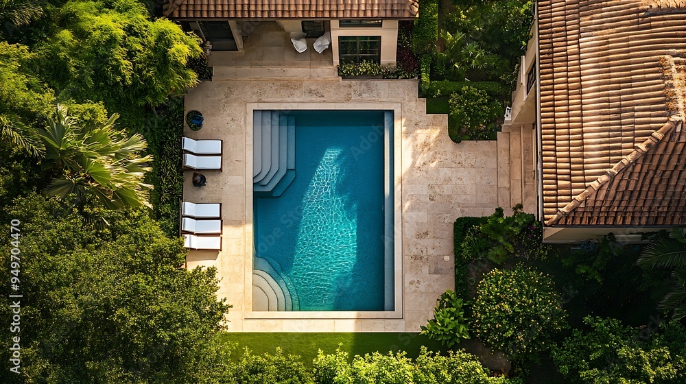 Dive into luxury with this stunning photo featuring a lavish swimming ...