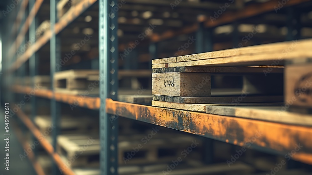 Metal warehouse shelves Modern logistics warehouse Shelves for storing ...