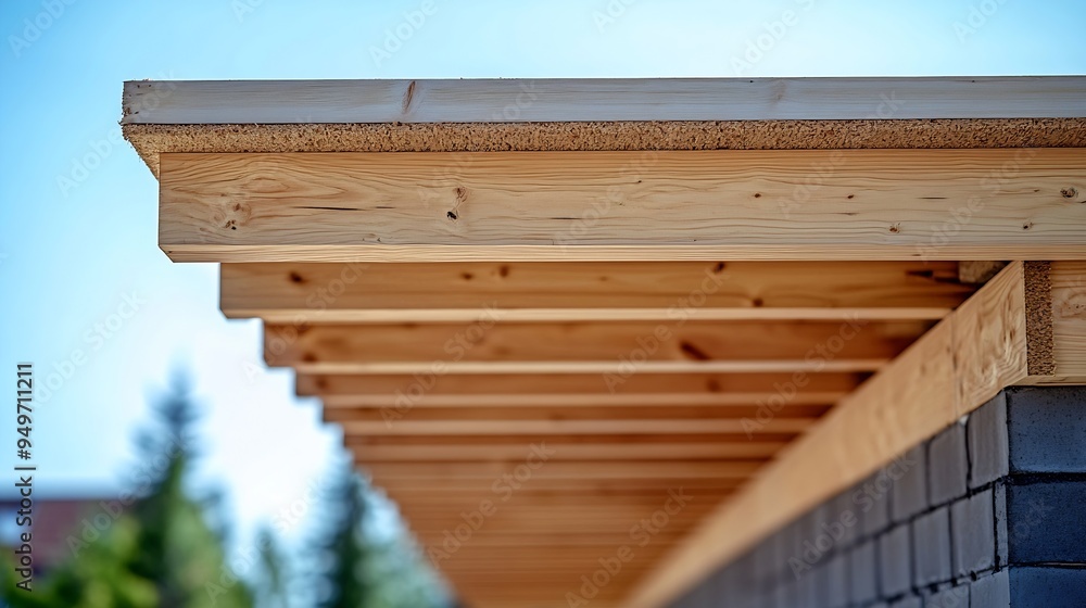 Currently joist framework for house is being installed along with ...