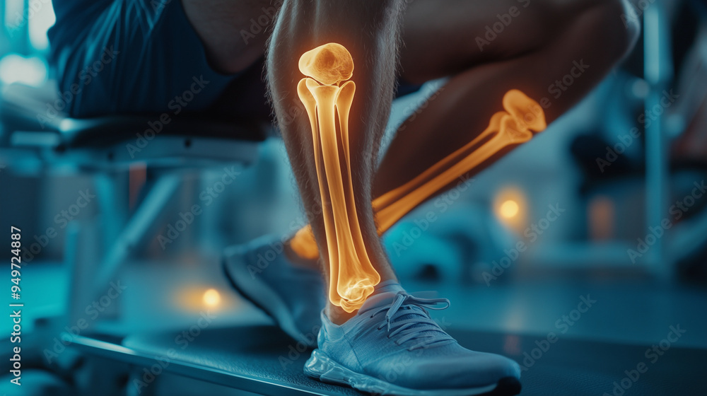 Anatomical Visualization of Human Legs Highlighting Bone Structure ...