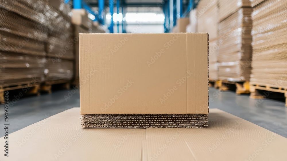 Assembly of a large corrugated box for bulk shipping, Heavy-duty ...
