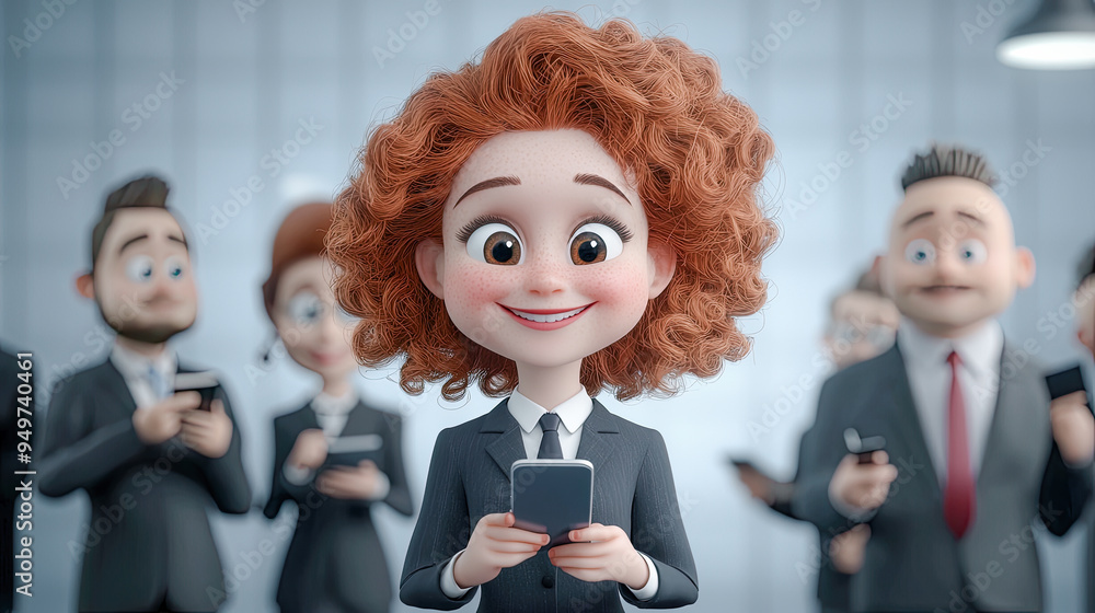 Group of Animated Friends Engaging in a Fun Chat All Smiling and ...