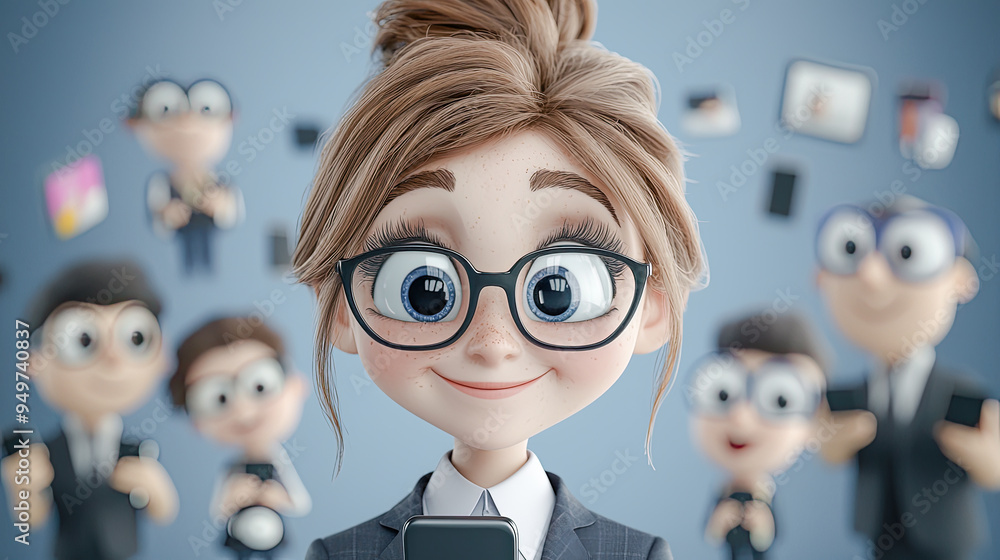 Group of Animated Friends Engaging in a Fun Chat All Smiling and ...