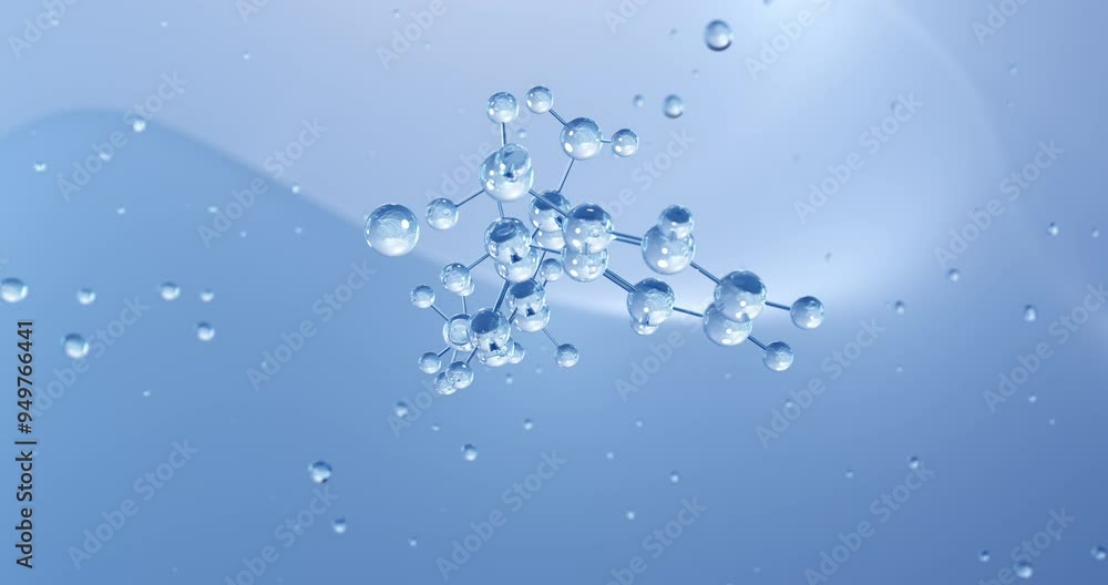 amprolium rotating molecular structure, 3d model of molecule ...