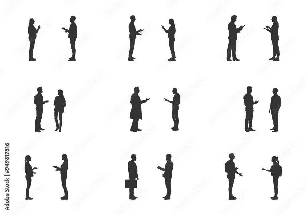 People talking svg, Two people talking silhouette, Two people talking ...