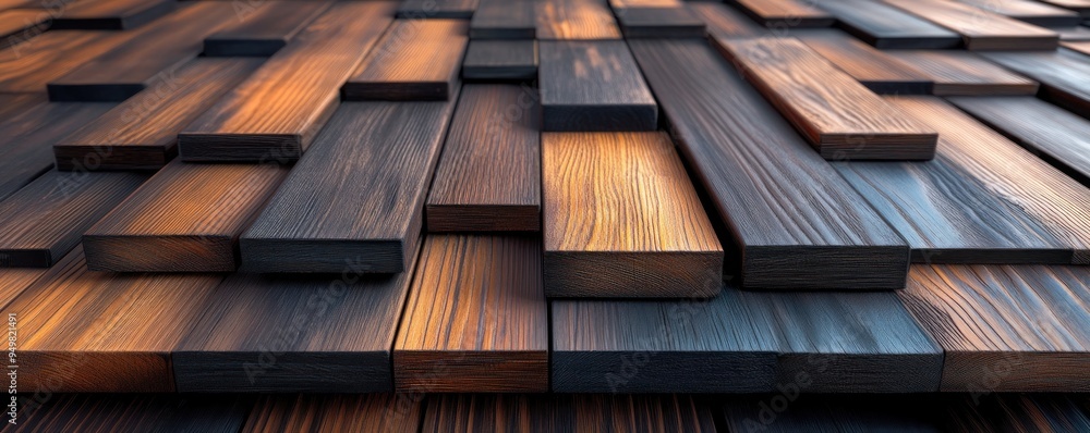 Rustic Wooden Texture with Long Timber Grains and Deep Brown Tones ...