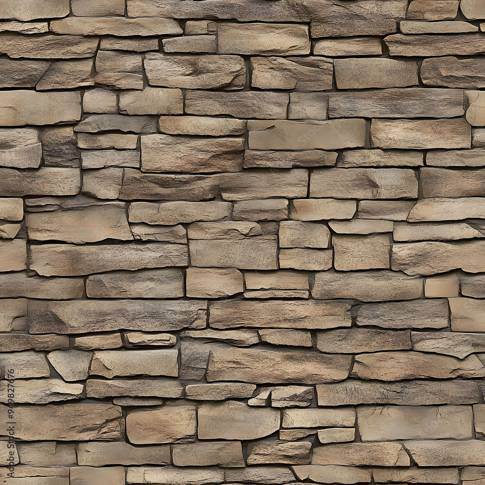 seamless natural stone wall tile texture gray brown stacked garden ...