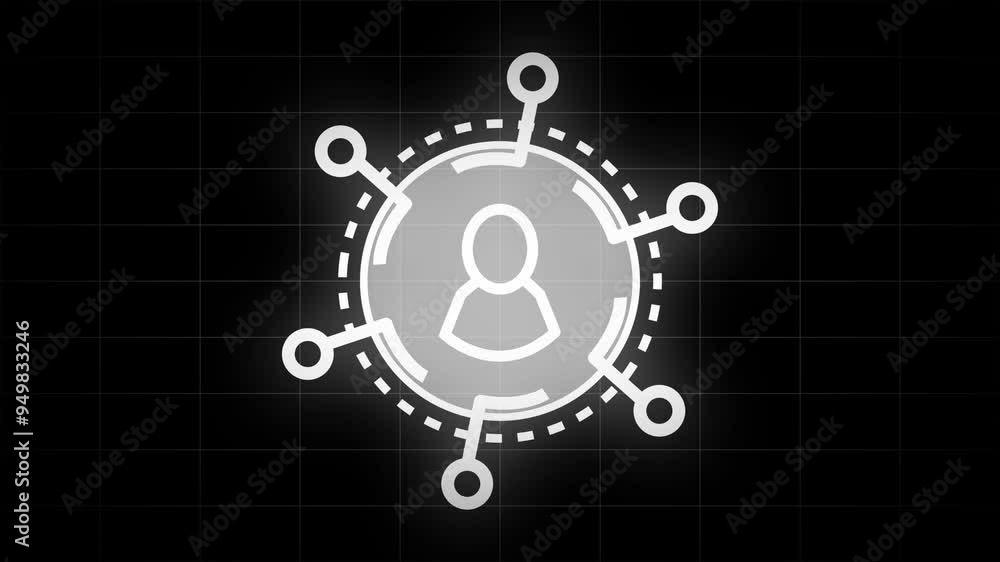 Networking topology animation. line icon animation on transparent ...