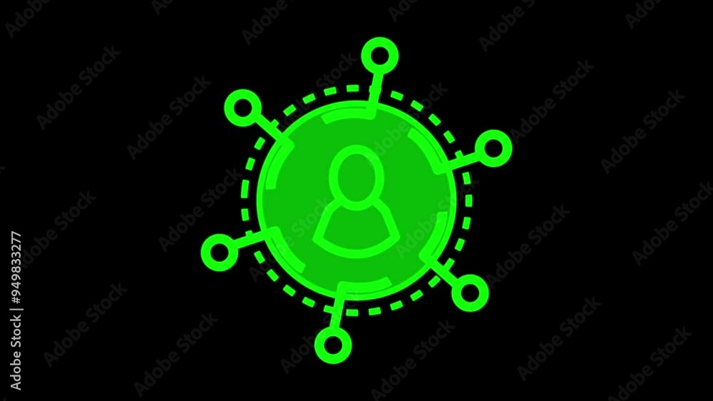 Networking topology animation. line icon animation on transparent ...