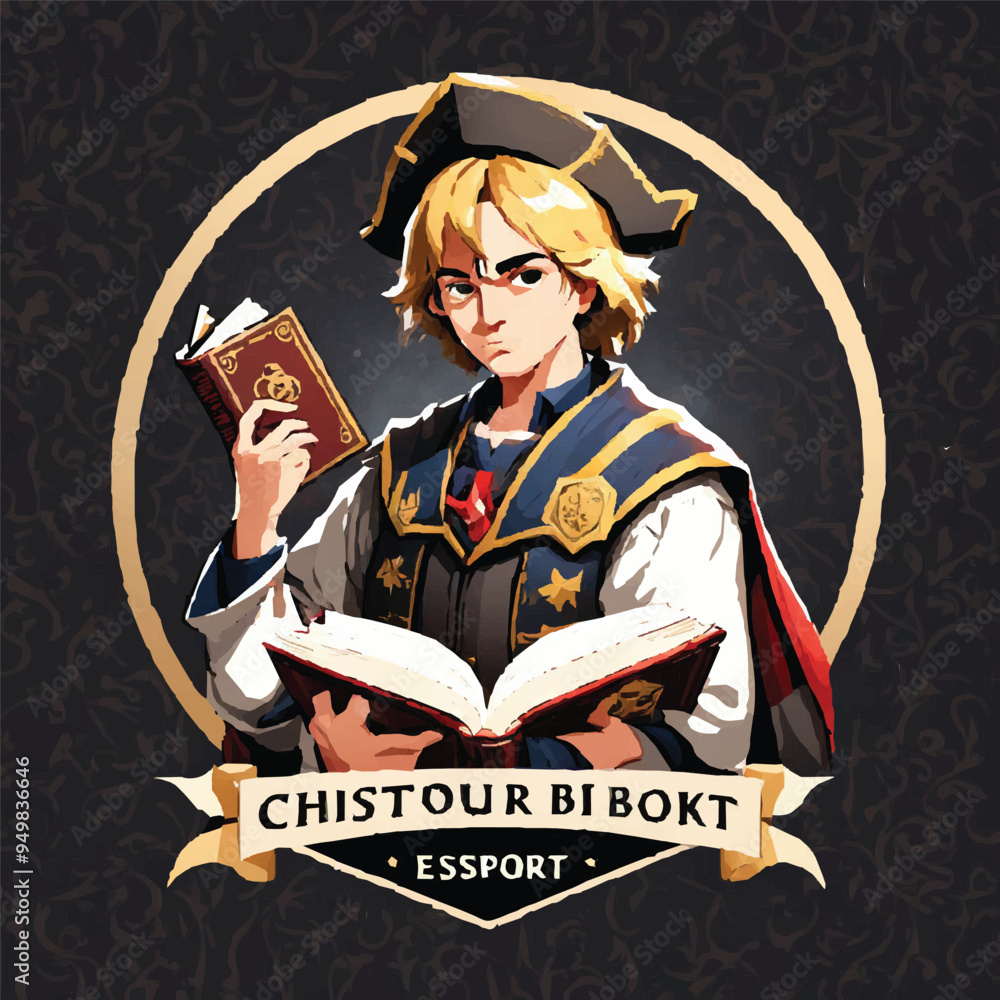 Child mascot cartoon character with black background | digital art ...