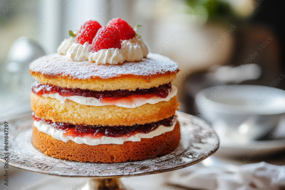 Victoria Sponge Cake, A British classic, made from two layers of sponge ...