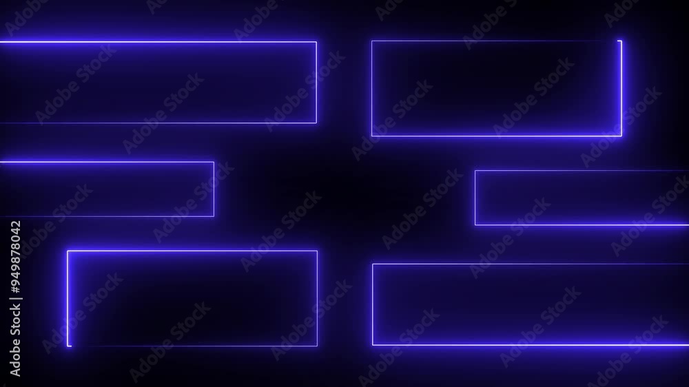 Neon color motion graphic on isolated black background. blue color ...