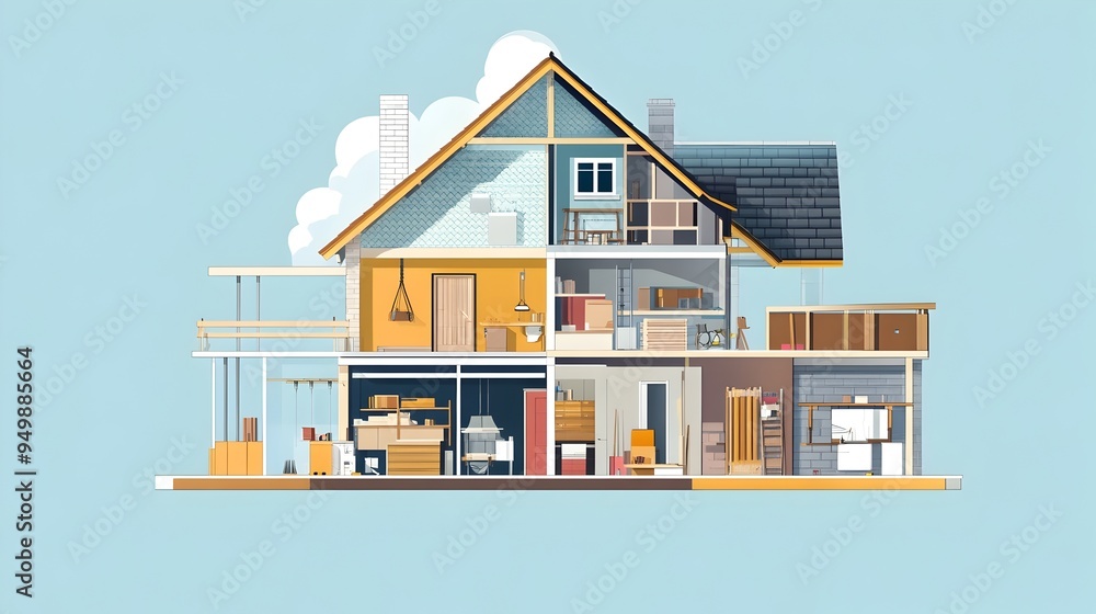 Comprehensive infographic illustrating the step by step interior ...