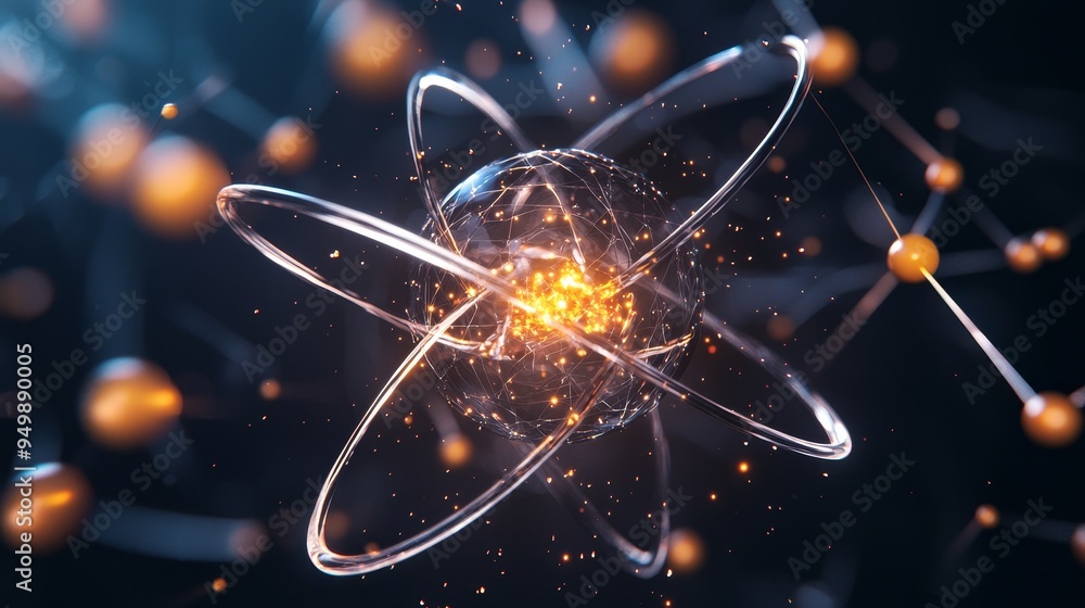 Visual fusion of atomic and nuclear fission processes, energy interaction and particle ...
