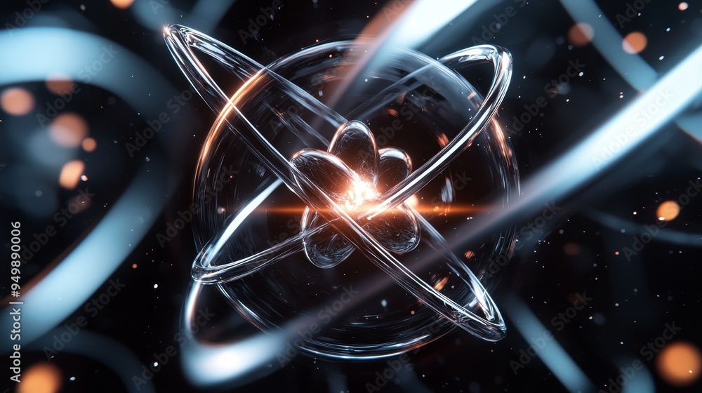 Visual fusion of atomic and nuclear fission processes, energy interaction and particle ...