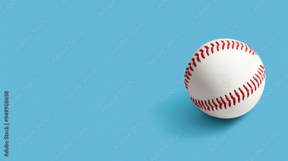 Baseball placed against a clean background with ample space for copy ...