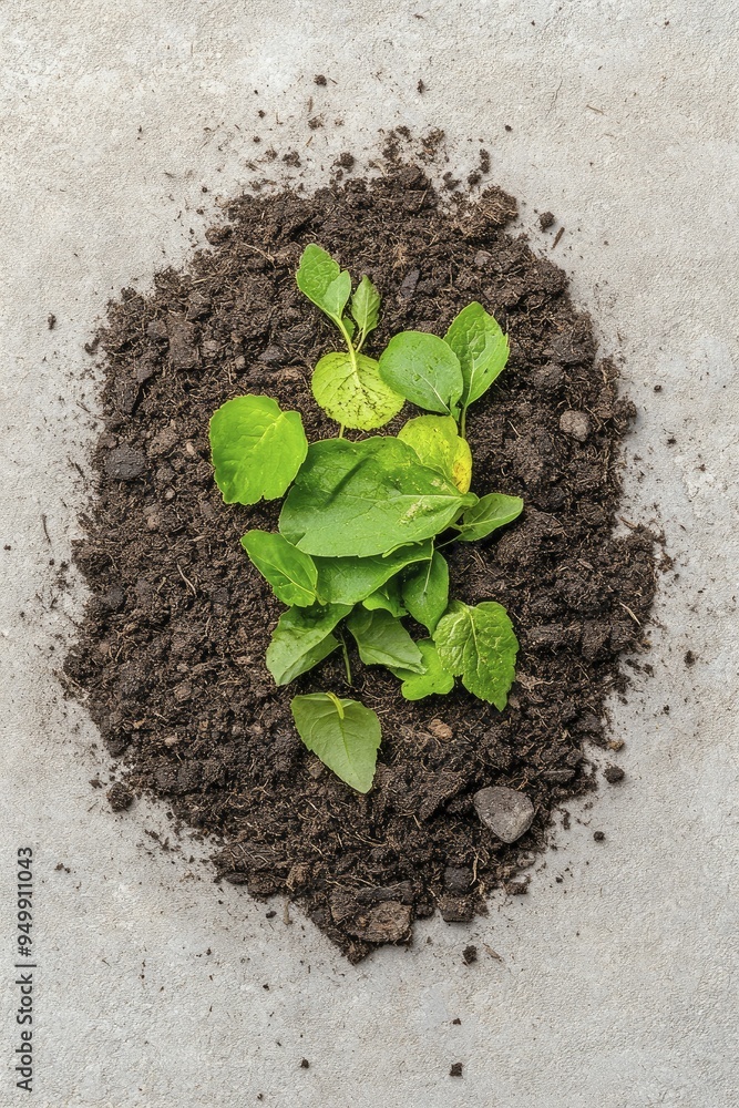 Decomposition of organic waste in a compost pile showcases the natural ...
