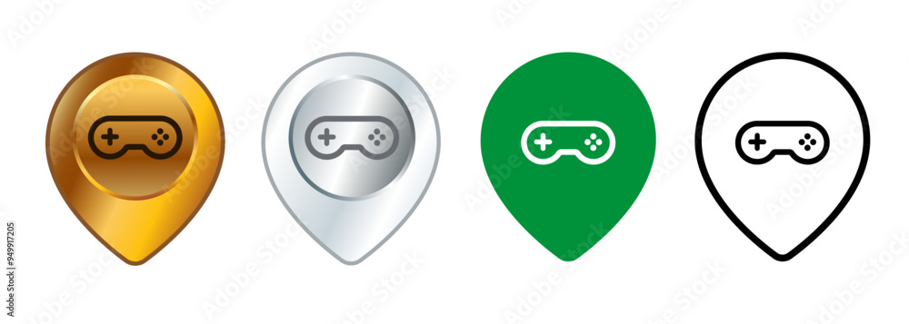 Arcade zone location destination symbol game center place navigation ...