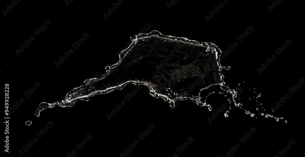 Throwing water to object make curve drop splash in explosion motion ...