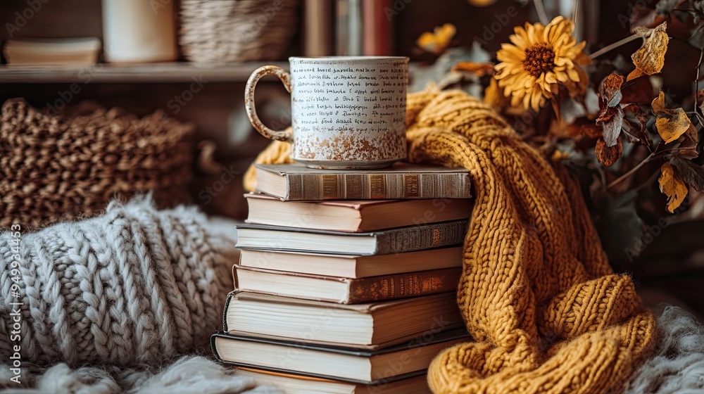A collage celebrating the joy of reading, featuring stacks of books ...