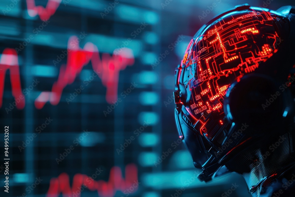 Illustration of AI generating complex financial models, generative AI ...