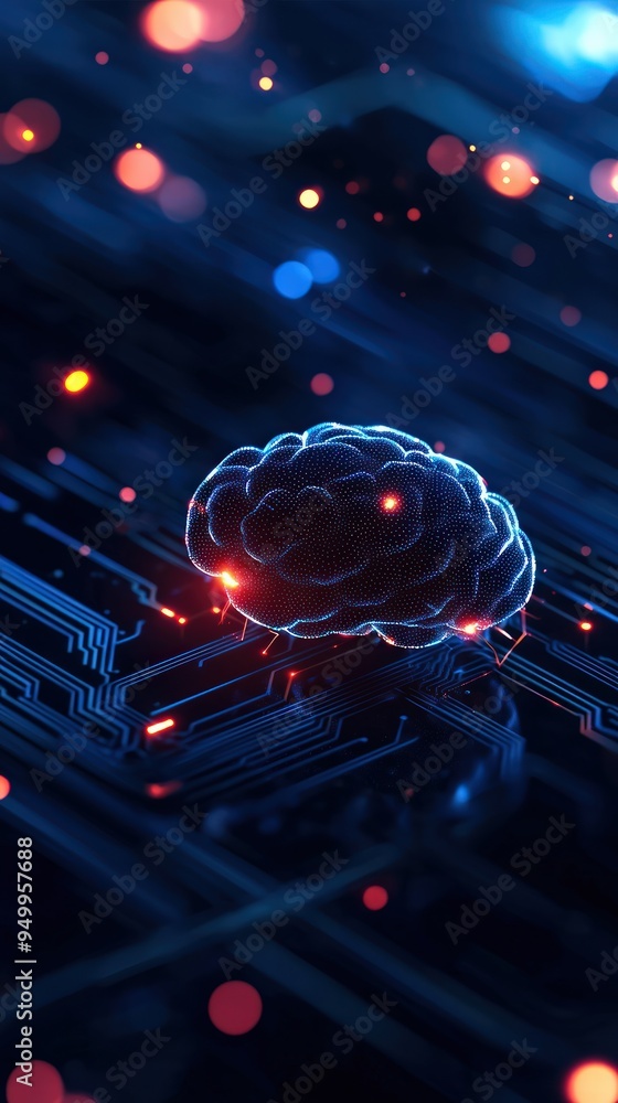 ภาพประกอบสต็อก Visualization of AI processing images for object ...