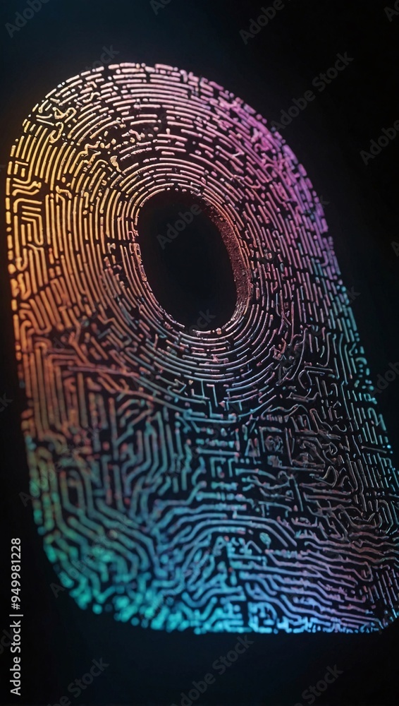 Biometric encryption with a fingerprint scan and digital encryption ...