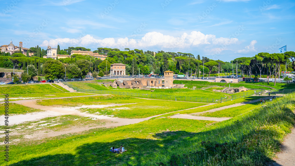 The Circus Maximus, Italian: Circo Massimo, an ancient Roman chariot ...
