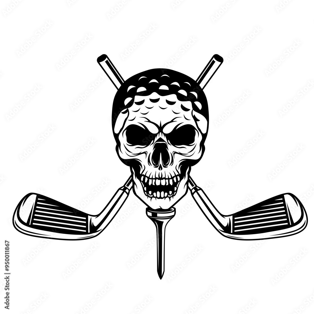 Golf | Golf Skull | Cross Golf Skull| Ball Skull | Golf Ball Skull ...