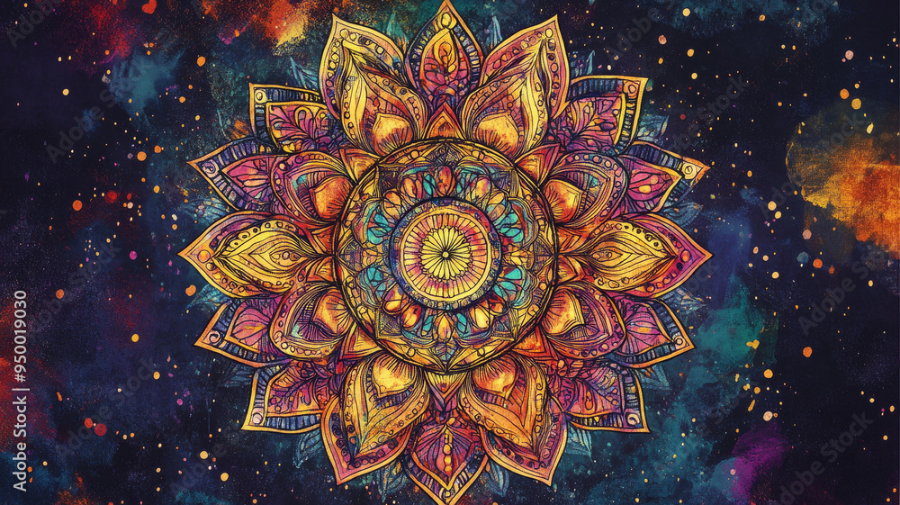 Create a book cover for a mandala coloring book that features a ...
