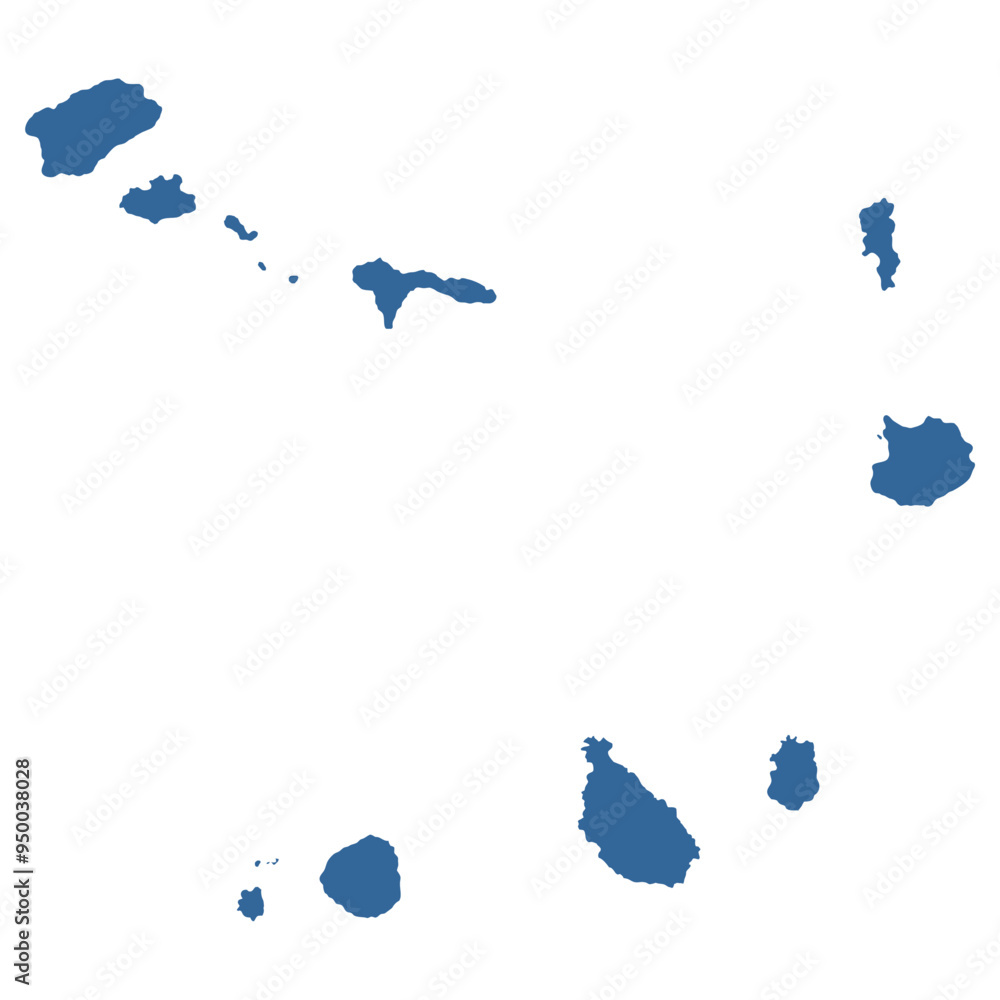 Vector outline map of Cabo Verde Stock Vector | Adobe Stock