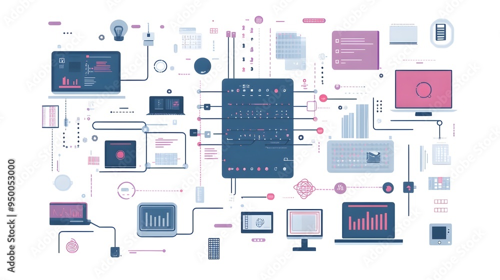 Infographic Detailing the Data Storage and Retrieval Process in ...