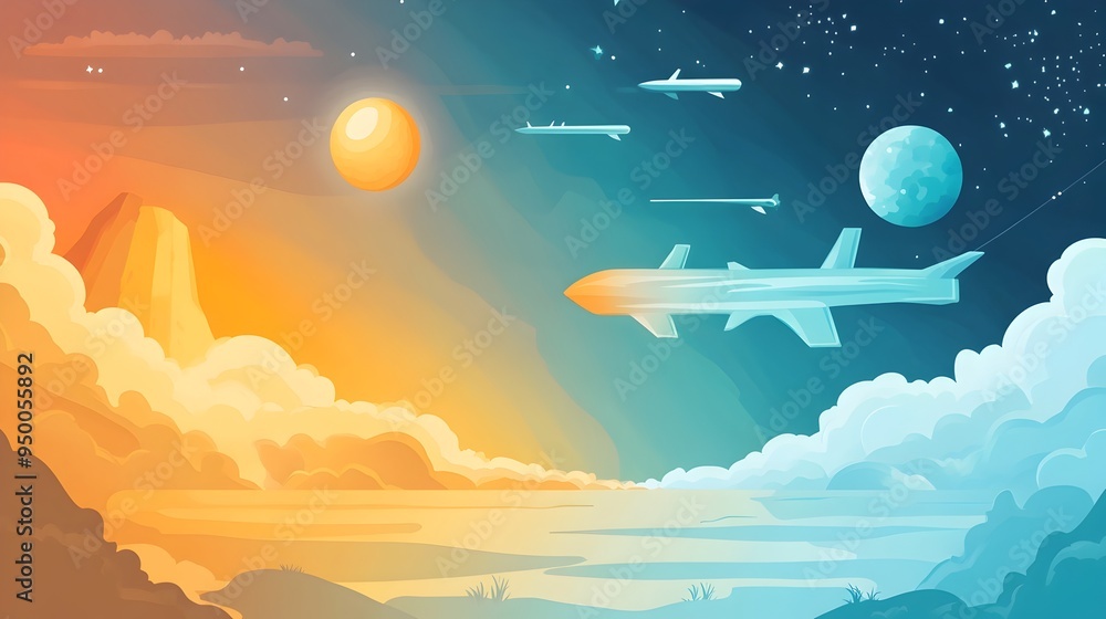 Flat infographic showing the distinct layers of the Earth s atmosphere ...
