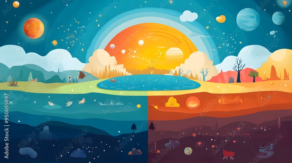 Ilustrace „Detailed Infographic Explaining the Atmospheric Layers and ...