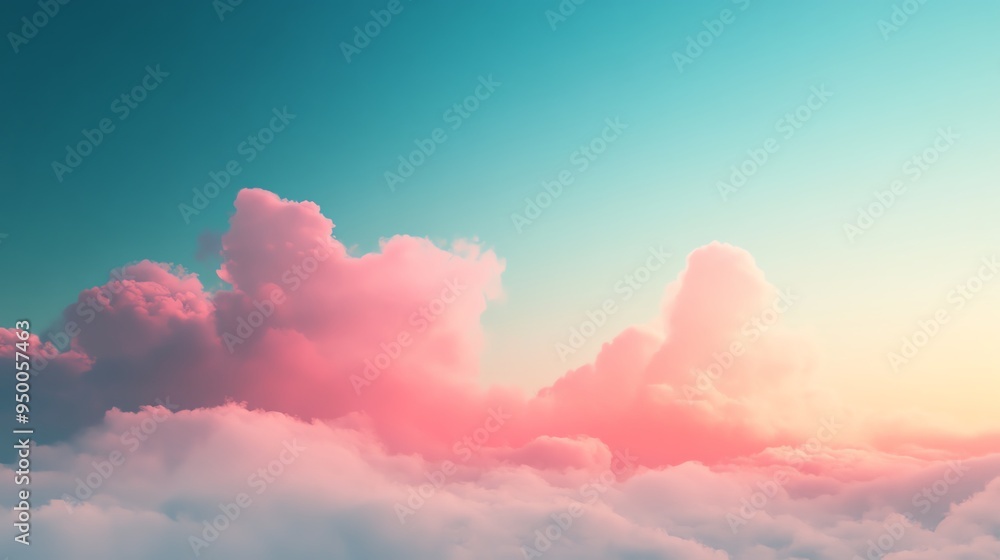 Fading layers of stratus clouds blending with the ozonerich sky ...