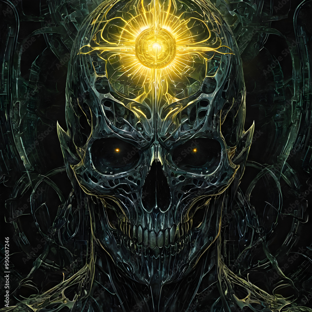 Immerse yourself in a world of horror art where mystical light and ...