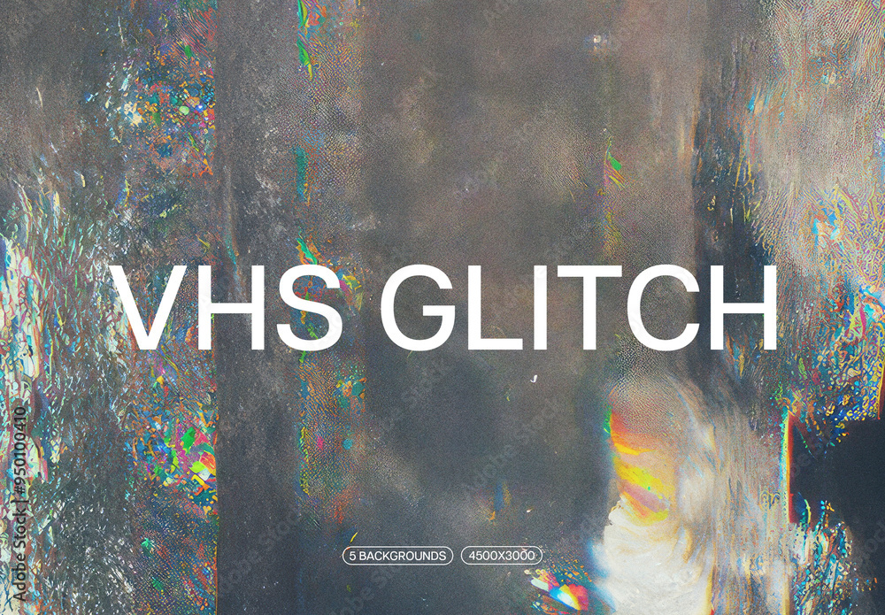 VHS Glitch Background Textures With Generative AI Stock Template ...