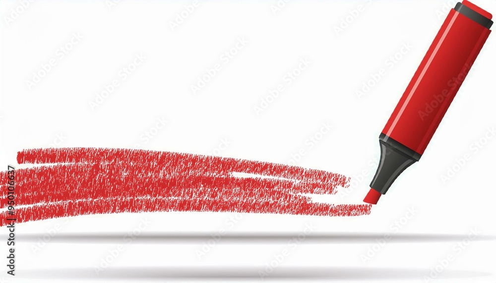 Red crayon brush pencil pen marker paint stroke. Red crayon brush ...