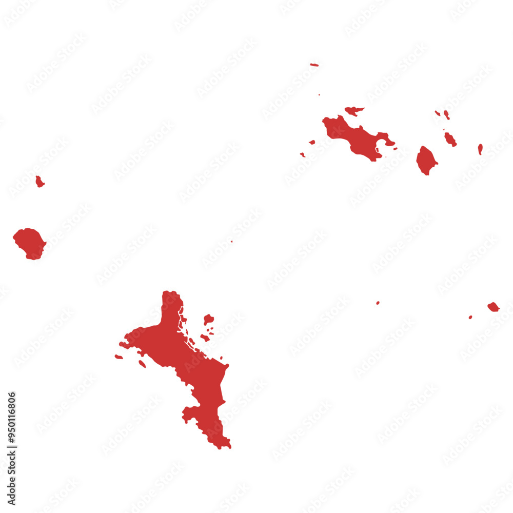 Vector outline map of Seychelles Stock Vector | Adobe Stock