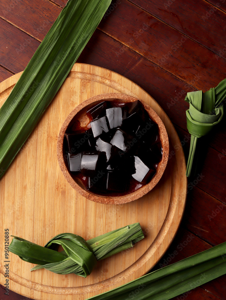 ice cincau pandan leaf drink indonesian traditional beverage ingredient ...