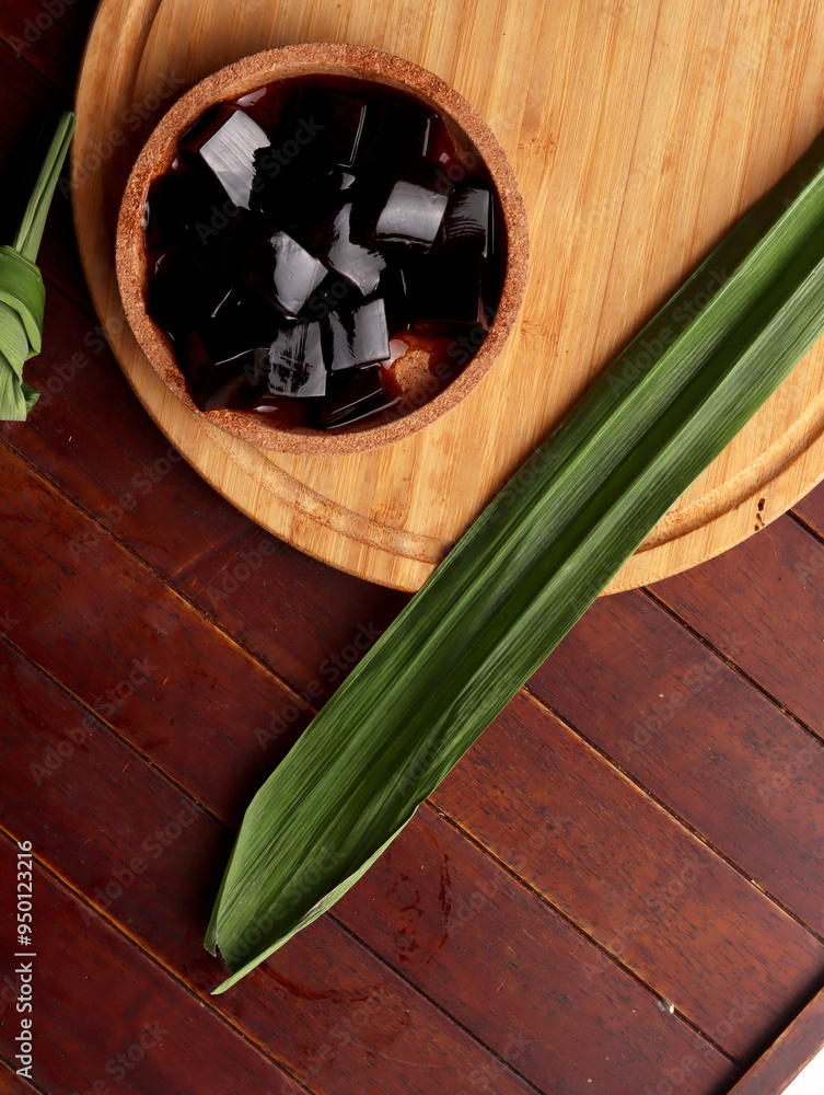 ice cincau pandan leaf drink indonesian traditional beverage ingredient ...