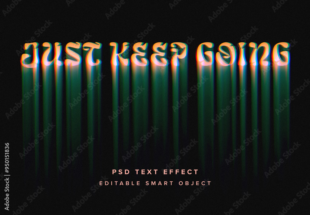 Melting Text Effect Mockup Stock Template | Adobe Stock