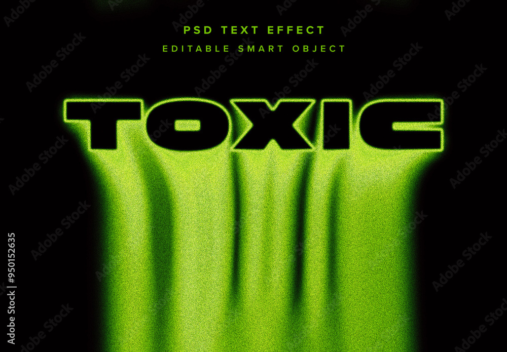 Toxic Dissolving Text Effect Mockup Stock Template | Adobe Stock