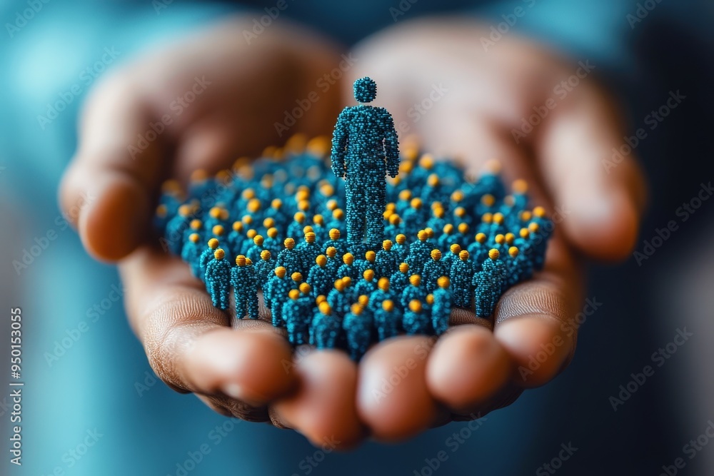 Leadership and Guidance: A symbolic image of a leader standing tall ...