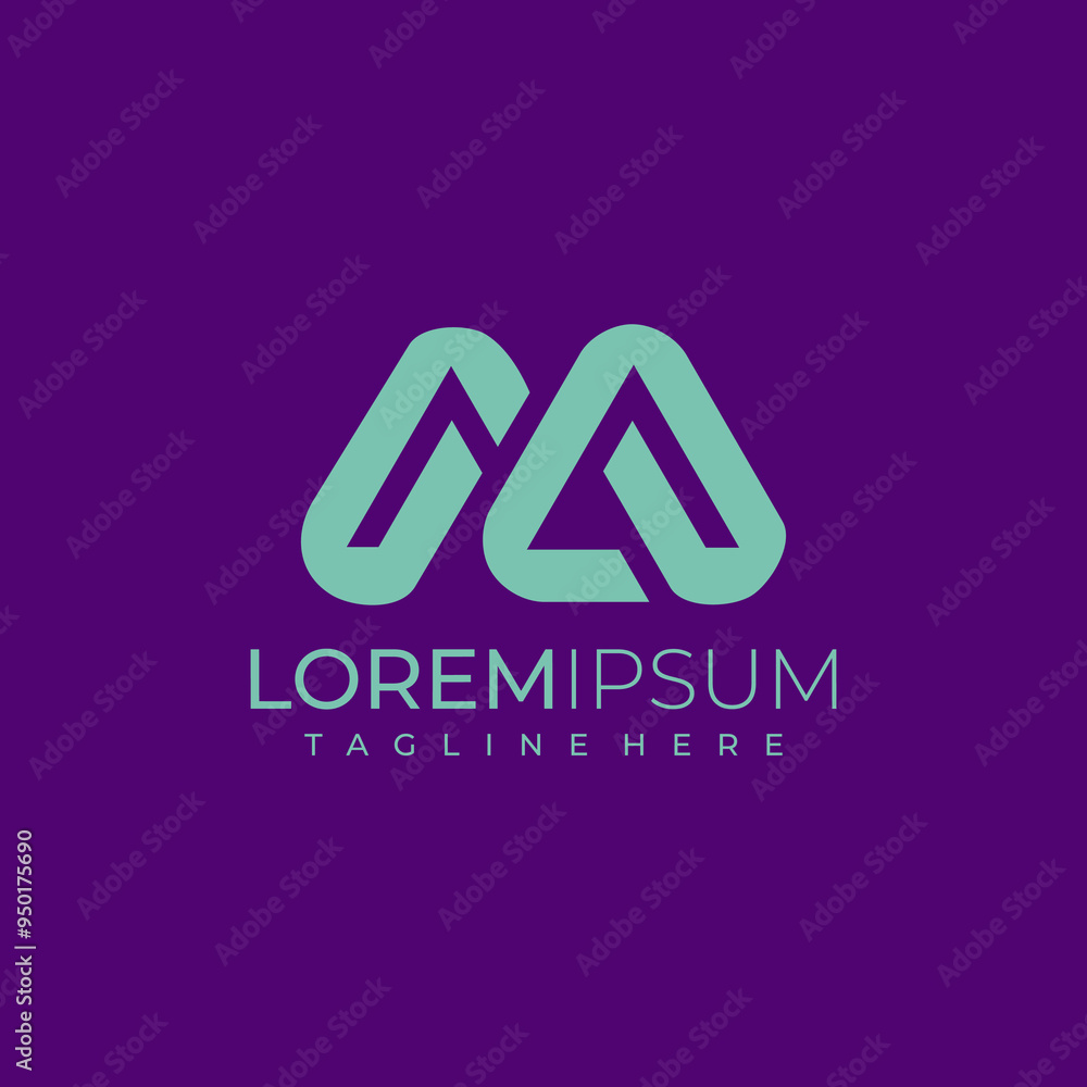 letter m line art modern logo Stock Vector | Adobe Stock