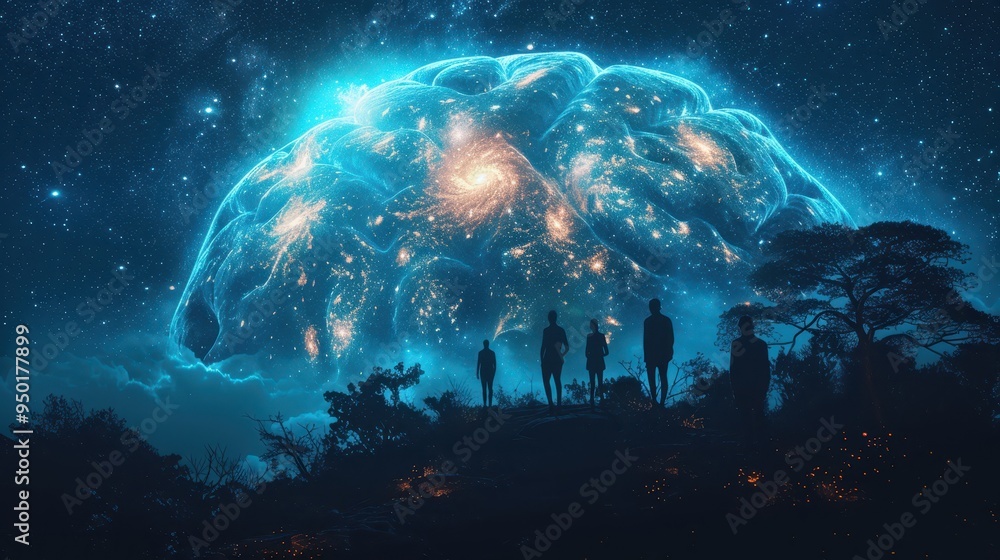 Metamorphosis: Human Evolution into Cyborg Under the Starlit Sky with ...